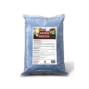 Brut Organic Aspen Mulch – 12 Lbs – High Carbon – Water Retention – Natural Solution for Healthy Houseplants, Flowers, and Vegetables - Use Indoors or Outdoors - Odor Free