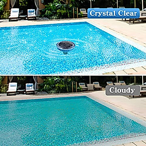 BLUE WORKS Solar Pool Ionizer - Pool Ionizer Solar Powered, Long Lasting Cooper Anode up to 32,000 Gallons, 85% Less Chlorine