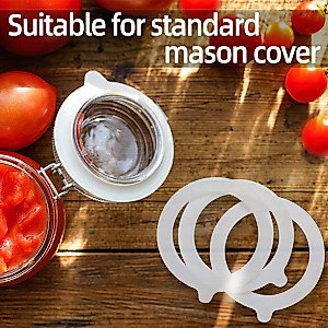 8 Pieces Silicone Jar Replacement Gasket, 3.75 Inch Sealing Rings for Glass Clip Top Jars, Leak-Proof Canning Silicone Fitting Seals(White)