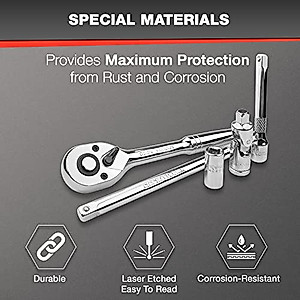 EACELIY 75pcs 1/4" Drive Impact Socket Set, Master Socket Set,Wrench Set with 1/4" Bit Adapter, Universal Joint, Ratchet, 1/4 "Drive Bit Set Extension (5/32" - 9/16 ", 4-14mm)