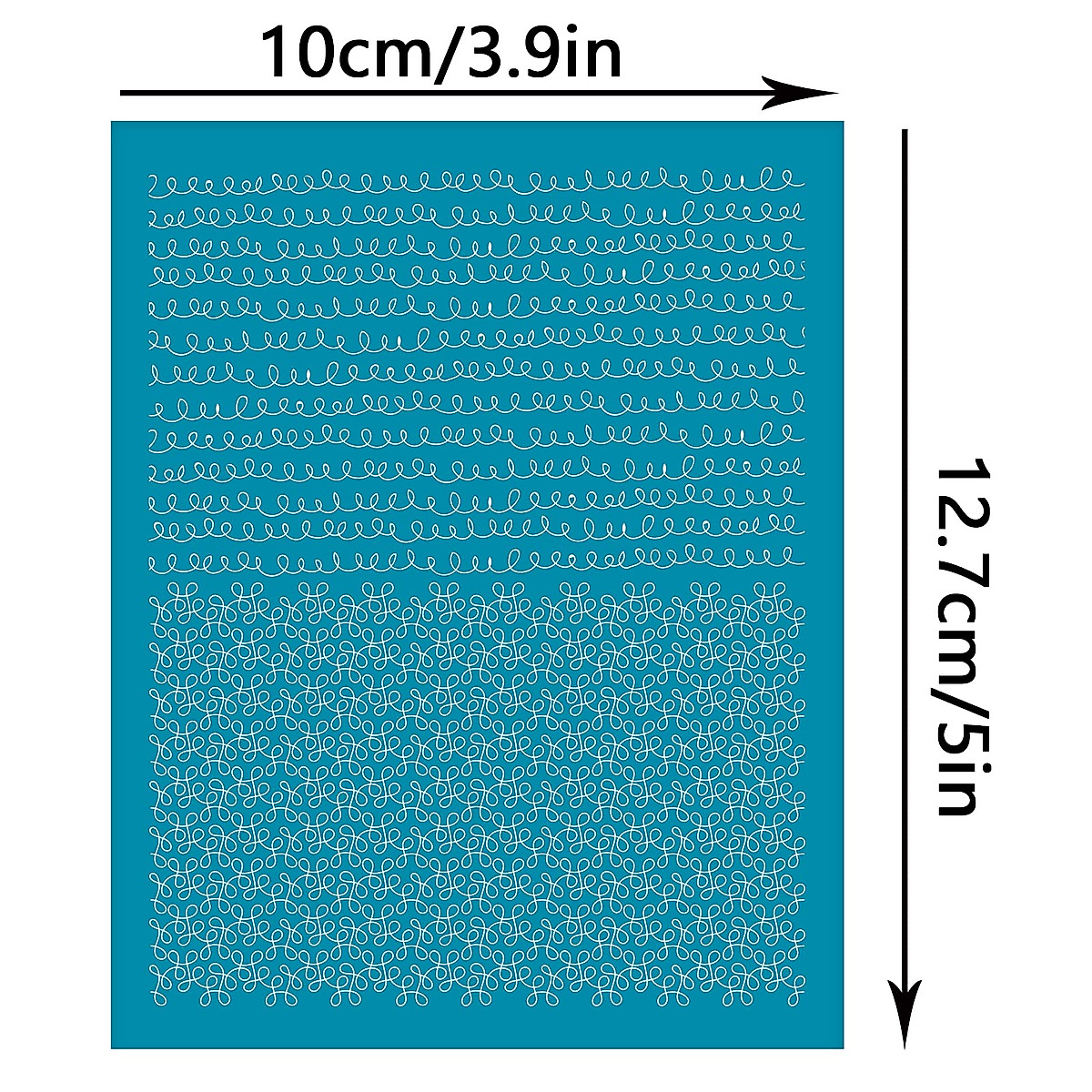 OLYCRAFT 4x5 Inch Silk Screen for Polymer Clay Stripe Pattern Silk Screen Printing Stencils Reusable Loop Lines Clay Stencil Non-Adhesive Transfer Stencil for Polymer Clay Earring Jewelry Making