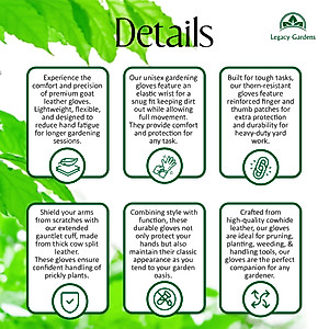 Legacy Gardens Medium Brown Thorn Proof Garden Gloves