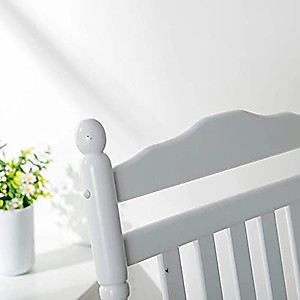 BplusZ B&Z KD-22W Wooden Rocking Chair Porch Rocker Outdoor Traditional Indoor, White