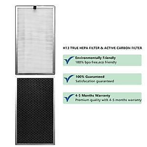 MA-112 Replacement Filter, Compatible with Medify MA 112 Air Purifier, 3 in 1 with Pre-filter, H13 True HEPA Filter and Activated Carbon for 99.9% Removal, 2 Pack