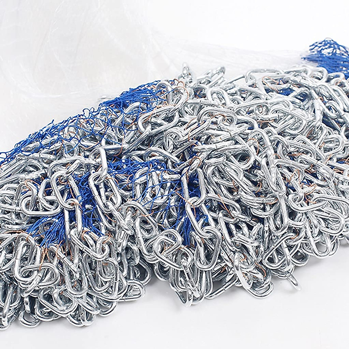 BBGS Fishing Cast Net Handmade Saltwater Throw Fishing Net for Bait Trap Fish, with Environmental-Friendly Material Weight (Size : 7.2m)