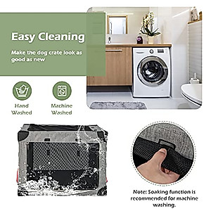 Giantex Folding Dog Soft Crate - Collapsible Pet Carry Case with 3 Mesh Doors, Removable Pad, Metal Frame, Washable Fabric, Portable Dog Kennel for Indoor Outdoor (Medium: 26" L x 18" W x 18" H)