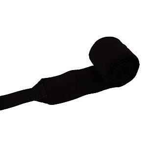 Huntley Equestrian Polo Wraps for Horses: Protective Leg Support Bandage for Training, Exercising, Turnout- 4 Wraps (Black)