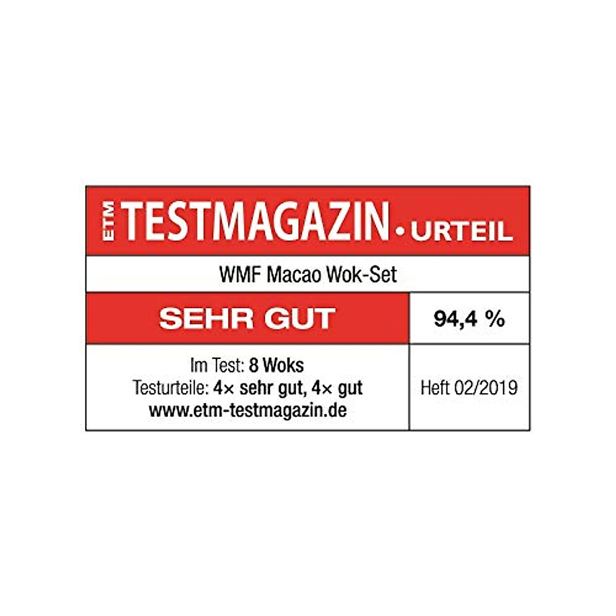 WMF Macao Induction Wok Set, 2 Pieces, Wok Pan 36 cm with Glass Lid, Polished Cromargan Stainless Steel, Uncoated