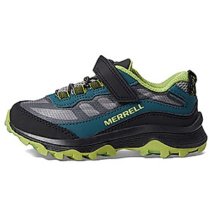 Merrell Moab Speed Low Alternative Closure Waterproof Hiking Shoe, Green, 2 US Unisex Big Kid