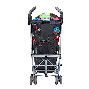Mighty Clean Baby Stroller Organizer - Fits Most Strollers and Includes Two Deep Insulated Cup Holders to Keep Bottles Warm and Drinks Cold