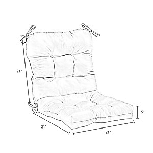 South Pine Porch Outdoor Seat/Back Chair Cushion, 2 Count (Pack of 1), Salsa Red