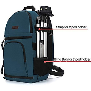 MOSISO Camera Sling Bag, DSLR/SLR/Mirrorless Camera Case Shockproof Photography Camera Backpack with Tripod Holder & Removable Modular Inserts Compatible with Canon/Nikon/Sony/Fuji, Deep Teal