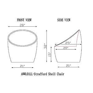 Strafford 100% All-Weather Aluminum Wicker Outdoor Furniture Set - 2 Removable Cushioned Chairs and 18 in. H Cocktail Table for Garden Patio Porch Balcony