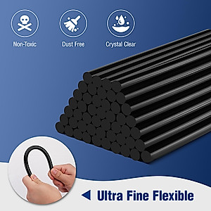 WORKPRO Hot Glue Sticks Full Size, 50-Pack Black Hot Melt Adhesive Glue Sticks for All-Temp Glue Guns, 0.43x8 Inches, Multipurpose for DIY Craft General Repairs, Home Decorations and Gluing Projects