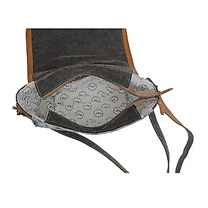 Myra Bag Western Leather Shoulder Bag for Women - Upcycled Canvas Crossbody Bag Isabela Eve