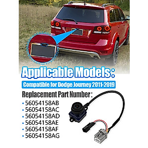 Rear View Backup Camera Compatible for Dodge Journey 2011-2019 Reverse Camera Replaces 56054158AB 56054158AC 56054158AD 56054158AE 56054158AF 56054158AG