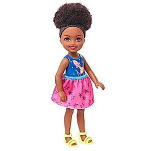 Barbie Club Chelsea Doll, 6-inch Brunette Doll with Space-Themed Graphic, GHV62