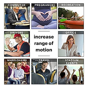 Zen Virtuoso Gel Seat Cushion for Tailbone Support and Relief from Butt and Back Pain and Pressure - Cushions are Large Thick and Comfortable - Ideal for Office Chairs Driving Travel and Long Sitting