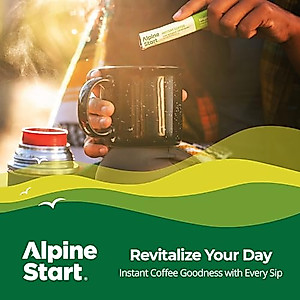 Alpine Start Premium Instant Coffee, Medium Roast Coffee, Original Blend Arabica Coffee, Dairy, Soy & Gluten Free, 8 count, 0.74 oz (Pack of 1)