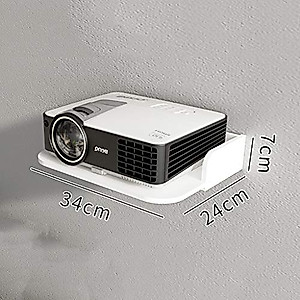 Floating Shelves Router Set-top Box Bracket WiFi Wall Mount Satellite Receiver Top Box Rack Bedside Projector Wall Mount Shelf (Color : White, Size : 34 * 24 * 7cm)