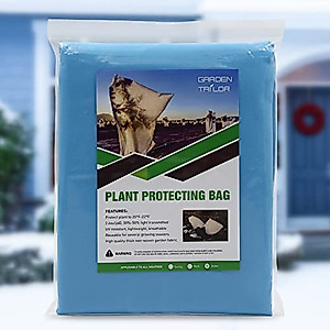 Plant Covers Freeze Protection Winter: 2.8oz 3 x 4 Ft Blue Tree Covers Freeze Blanket Bags - Outdoor Plants Protector for Garden Shrub Rose Covering Beige