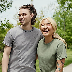 Hanes Mens Beefyt T-shirt, Heavyweight Cotton Crewneck Tee, 1 Or 2 Pack, Available In Tall Sizes Fashion-t-shirts, Deep Forest - 1 Pack, Large US