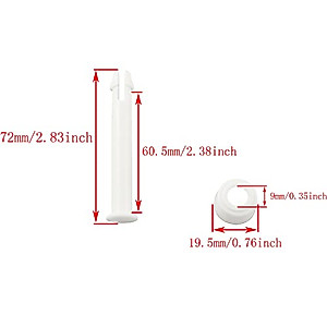 PSCCO 12PCS 70mm (2.75in) Plastic Pool Joint Pins, Replacemet Joint Pin & Seal, Swimming Pool Plug, for Round Metal Frame Pools