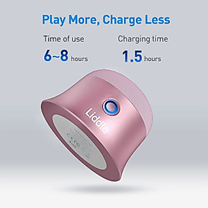 Liddle Speaker Magnetic Bluetooth Speaker MagSafe Speaker for iPhone 12/13/14/15, Wall Mountable Small Bluetooth Speaker for Golf Cart, Shower Mini Bluetooth Speaker, True Wireless Speaker (Rose Gold)