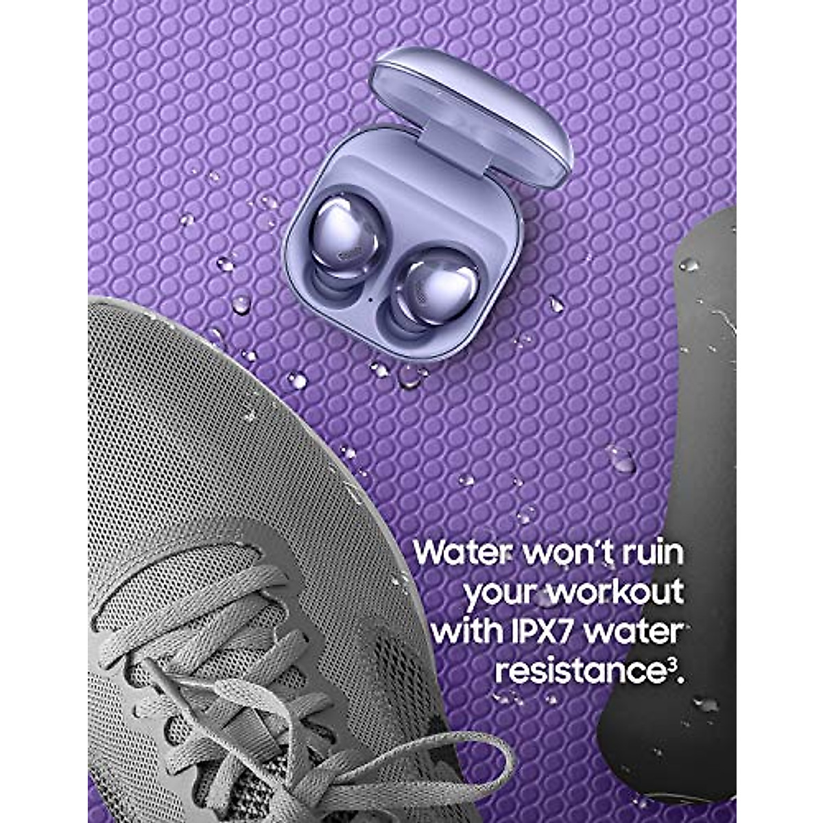 SAMSUNG Galaxy Buds Pro True Wireless Bluetooth Earbuds w/ Noise Cancelling, Charging Case, IPX7 Water Resistant, Long Battery Life, Touch Control, US Version, Phantom Violet