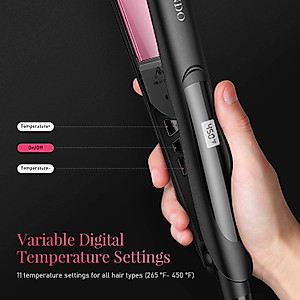 Flat Iron Hair Straightener 2 in 1 Straightening and Curling for All Thick Black Woman Hair