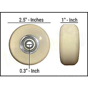Elliptical Roller Ramp Wheel - Compatible with NordicTrack AudioStrider 990 Elliptical NTEL79061