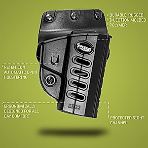 Fobus SR22BH Concealed Carry OWB Belt Holster for Ruger SR22, Right Handed