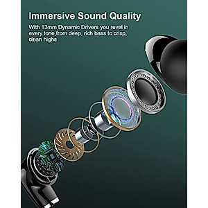 Wireless Earbud, Bluetooth 5.3 Headphones with ENC HD Mic, Bluetooth Earphones with Deep Bass, Bluetooth Earbud in Ear Noise Cancelling, 40H Wireless Headphones IP7 Waterproof Ear Buds[2022 Upgrade]