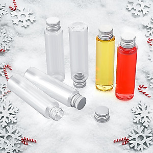 Tioncy 100 Pcs Clear Plastic Test Tubes Gumball Tubes 50 ml Plastic Vials with Caps Storage Containers for Plants, Beads Candy Powders Spices Storage Scientific Experiments Interest Cultivation