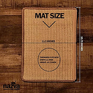 Cat Scratcher Sisal Mat Beige Rug - 2 Pack x 16” x 12” Each - Natural Scratch Pad Velcro Furniture Carpets Sofas Protectors