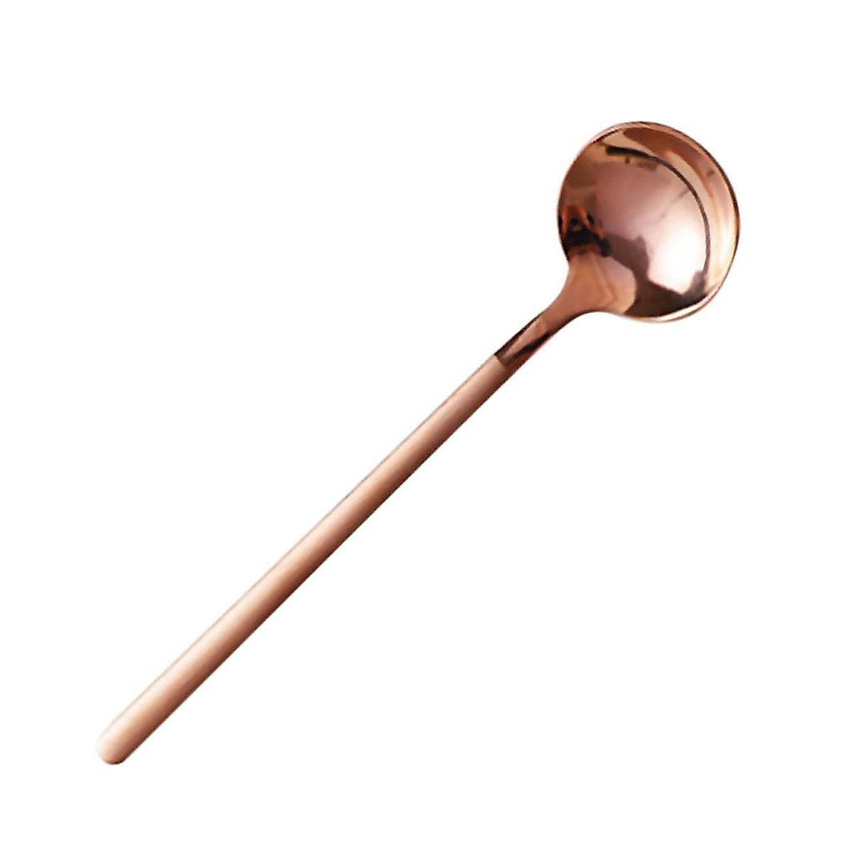MauSong Professional Coffee Cupping Spoon Dessert Yogurt Spoon Stainless Steel 13x3cm - Rose Gold