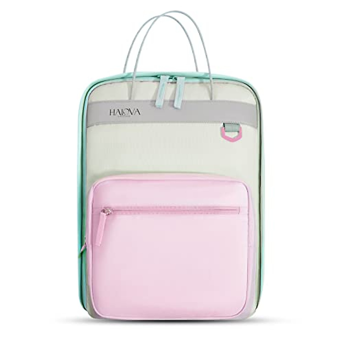 HaloVa Diaper Bag, Baby Daddy Mommy Travel Backpack with Wet Cloth, Tissues, Bottle Pockets, with Stroller Straps