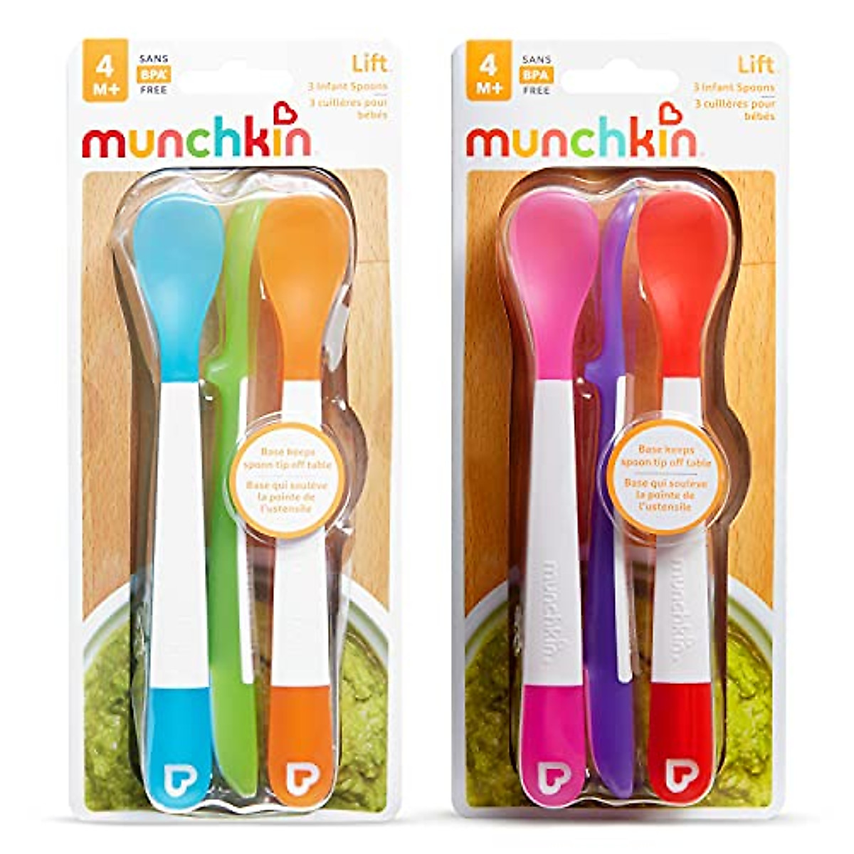 Munchkin® Lift™ Infant Spoons, Multicolored, 6 Pack