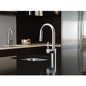 Moen Align Chrome One-Handle Modern Kitchen Pulldown Faucet with Reflex Docking System and Power Clean Spray Technology, 7565
