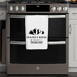 WCGXKO Outlander Inspired Fraser’s Ridge Decorative Flour Sack Kitchen Decor Kitchen Towels (Fraser’s Ridge Towel)
