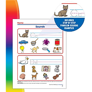Spectrum Reading Comprehension Kindergarten Workbook, Ages 5 to 6, Kindergarten Reading Comprehension, Letters and Sounds, Word Recognition, Sight Word Activities, and Phonics - 166 Pages