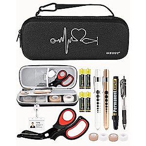 MEUUT 15 pcs Stethoscope Case Kits, Perfect Nurse Gift Include Stethoscope Case, Medical Scissors, Penlights with Batteries, Bandage Wraps, Badge Holders for Nurse Accessories for Work