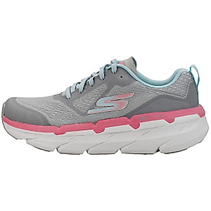 Skechers Women's Max Cushion-17690 Sneaker, Grey/Pink, 9 M