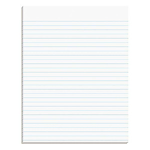 Ampad Evidence Glue Top 8-1/2 x 11 Pads, Wide Rule, White, 50 Sheets Per Pad, 12 Pack (21-112)