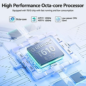 Latest Android Tablet with Eye Protection,3GB RAM,32GB ROM, 1TB Expand,Octa Core,10.3 Inch 1920x1200 FHD IPS Screen,10 Hour Battery,5+13MP,Dual Sim Card Slot,2.4/5G WiFi,Bluetooth 5.0,GPS,Gray