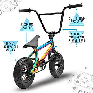 Sullivan Mini BMX Bike with Fixed Saddle | Premium Quality Free Mini BMX with Lightweight 10” Wheels | Suitable for Ages 8+, Perfect for High-Impact Tricks