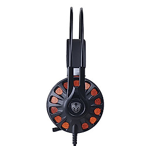 Somic G932 USB PC Gaming Headset 7.1 Virtual Surround Sound,Over Ear Computer Gaming Headphones with LED Lighting and Retractable Microphone
