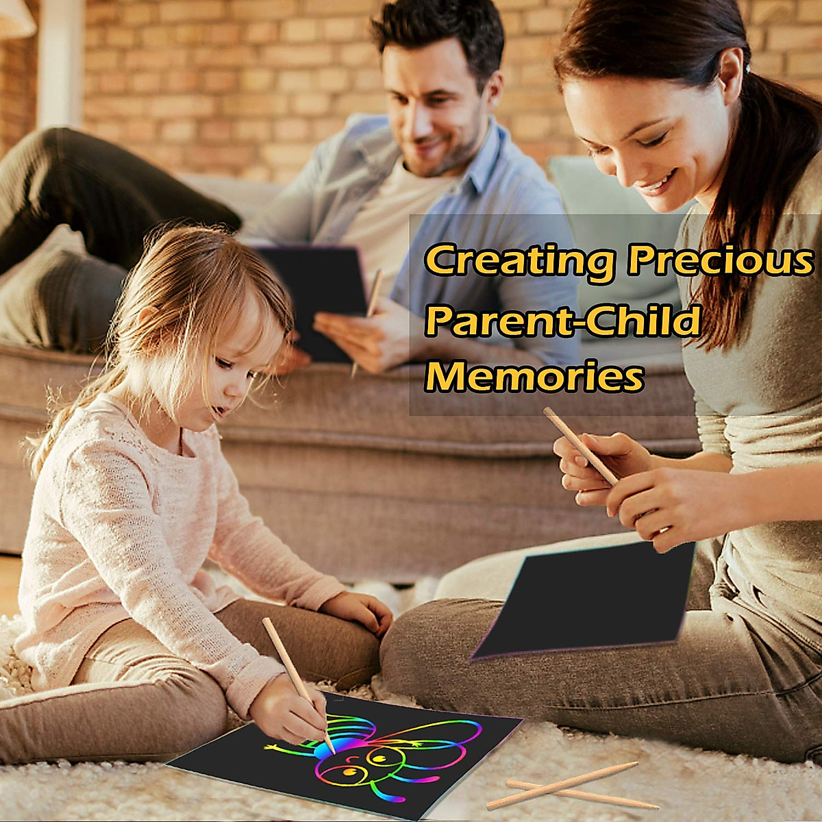 AICTIMO YCHOULEK Scratch Art for Kids 20 Sheets, Scratch Paper Rainbow Art Set Crafts Supplies Kits Sheet Pack for Kids, Chiristmas Birthday Gift for Girls Boys Ages for Kids Age 3 4 5 6 7 8 9 10+