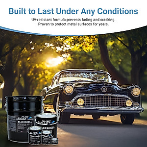 RUST BULLET - BlackShell - Black Rust Inhibitor, Rust Preventive Coating - UV Resistant Rust Treatment - Quart