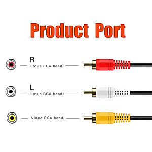 LEAGY 6 ft AV Cable and 5 ft AC Power Cord for Xbox